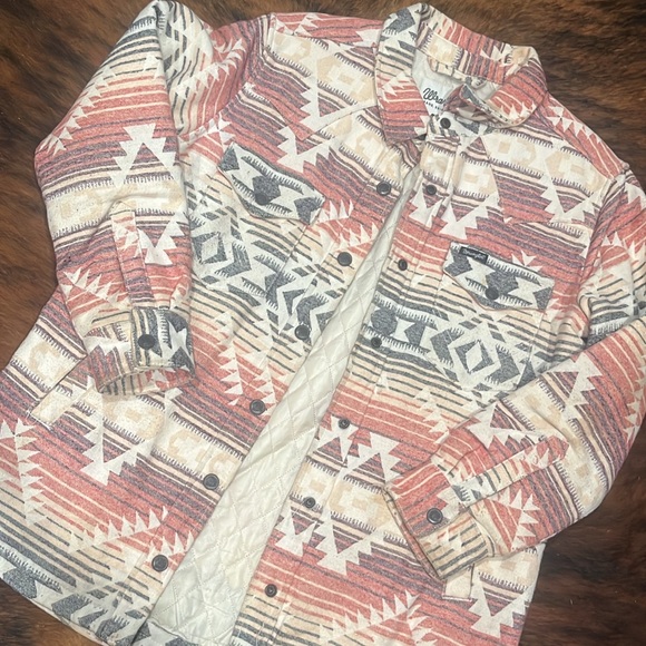 Wrangler | Jackets & Coats | Wrangler Womens Aztec Pattern Jean Jacket ...
